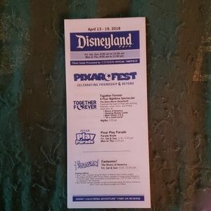 Disney | Other | April 28 Pixar Fest Disneyland Resort Guide Maps ...